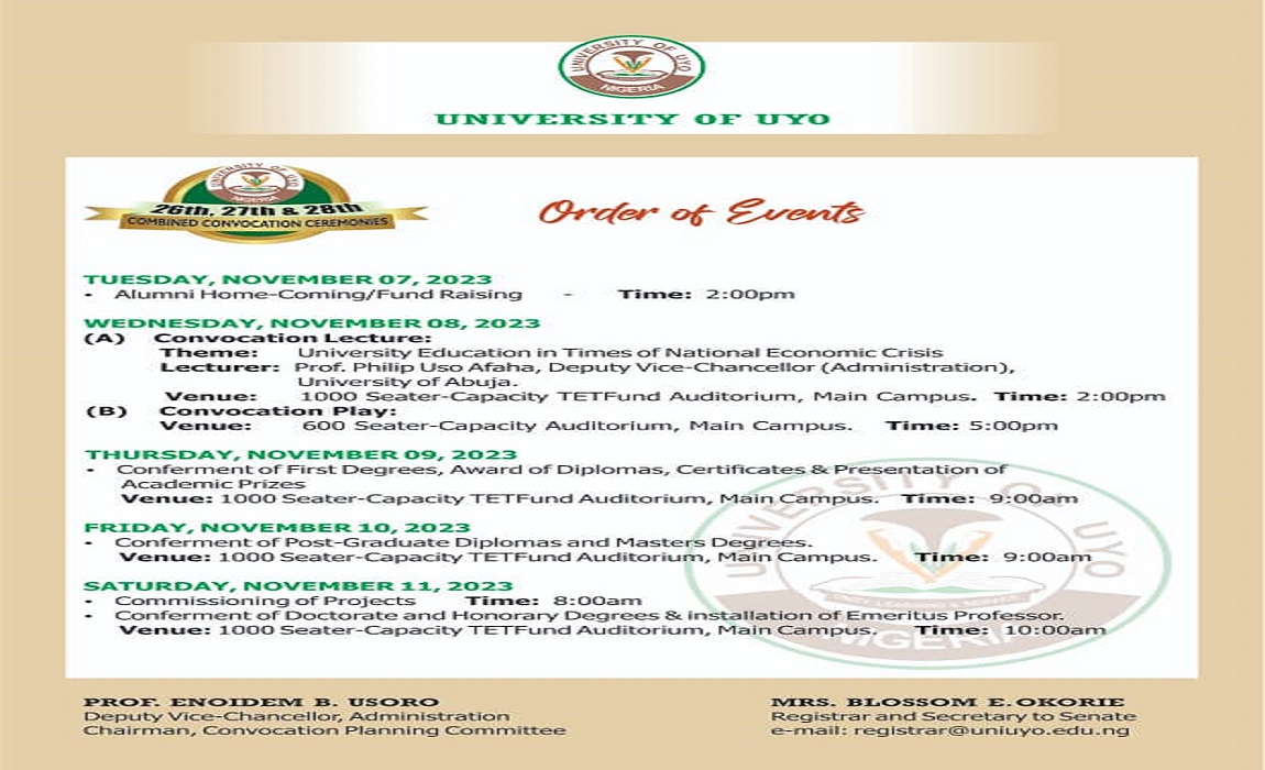 University Of Uyo – University of Uyo-Vision:To be a centre of academic ...